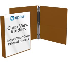 3" Brown Standard Ring Binders with Clearview | 60pc Minimum ...