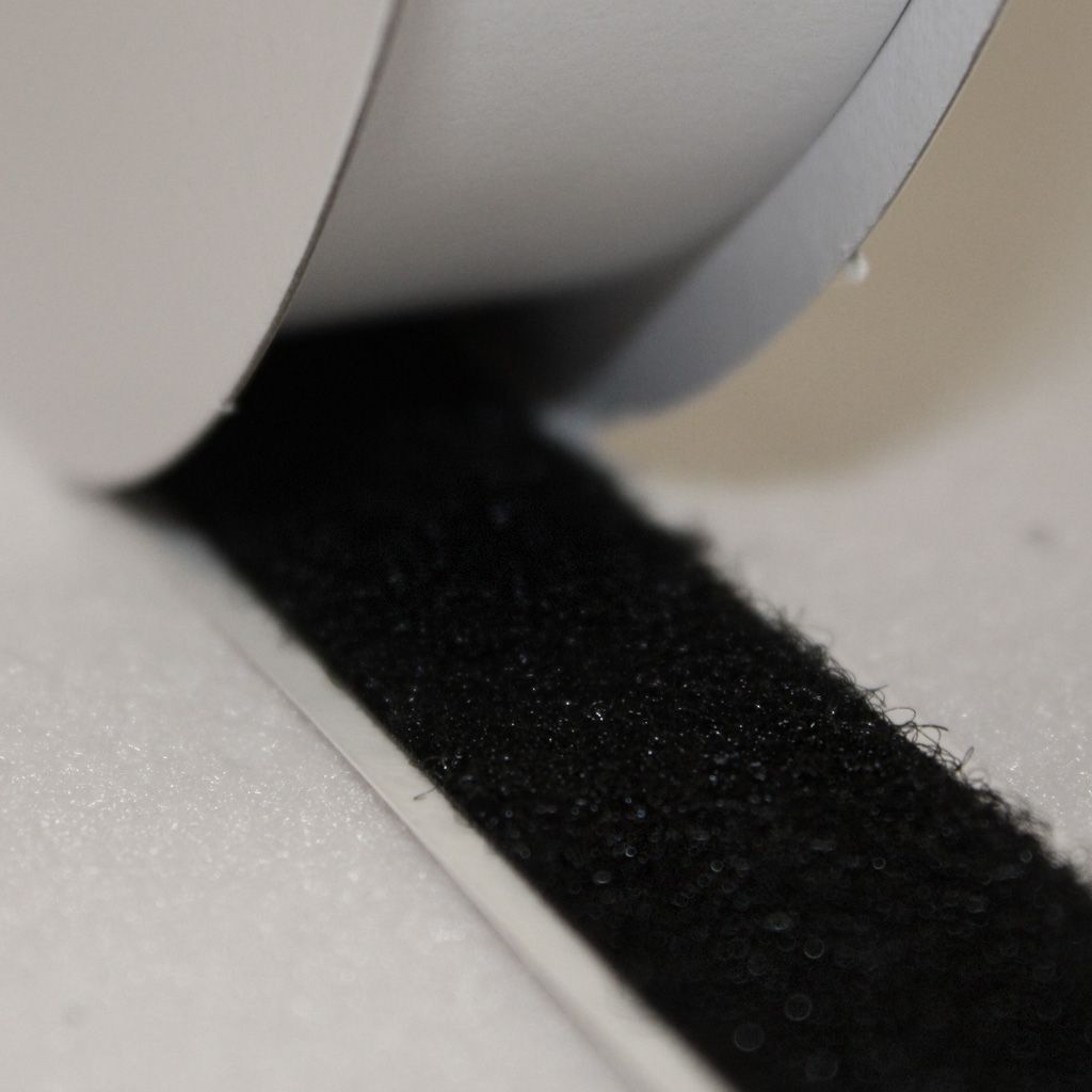 Buy Black Self-Adhesive Hook + Loop Strips, Adhesive Hook & Loop Strip ...