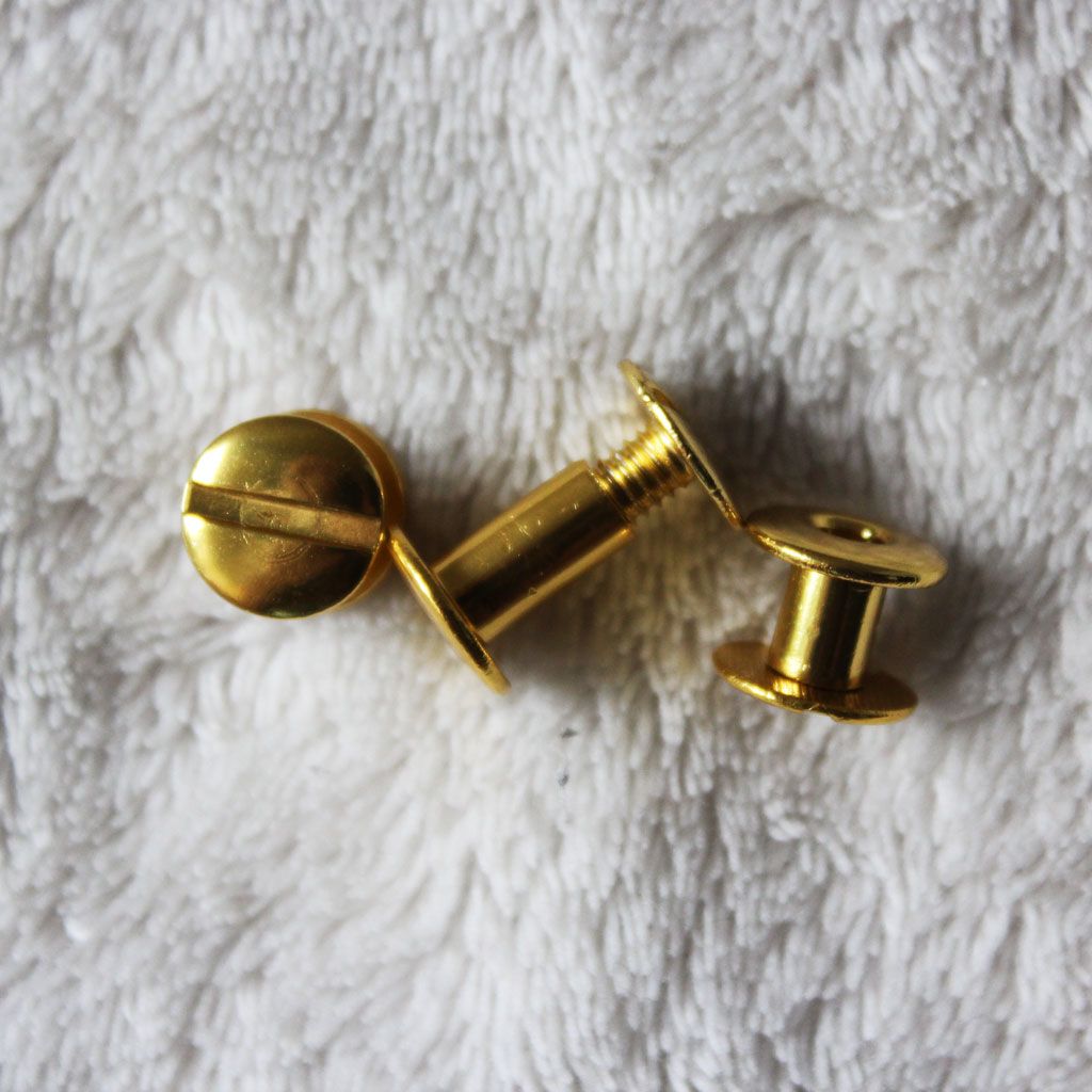 1/4" Gold Aluminum Screw Posts | SpiralBinding